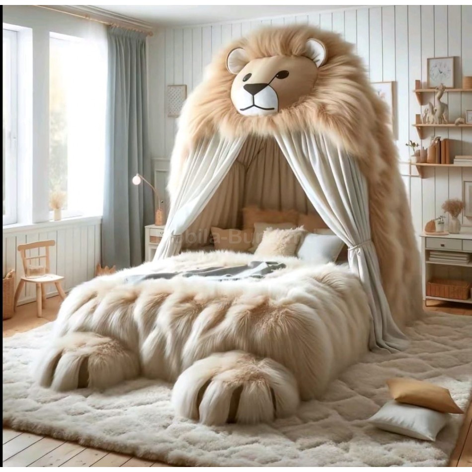 Pat / Divan cu lada de depozitare, tapitat cu stofa, pentru copii А-86